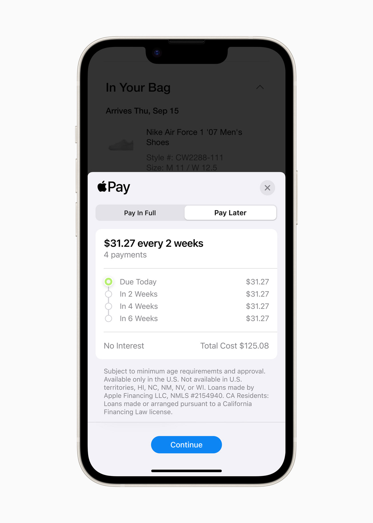 Apple Pay Later ya disponible en EE.UU. - TRPlane.com